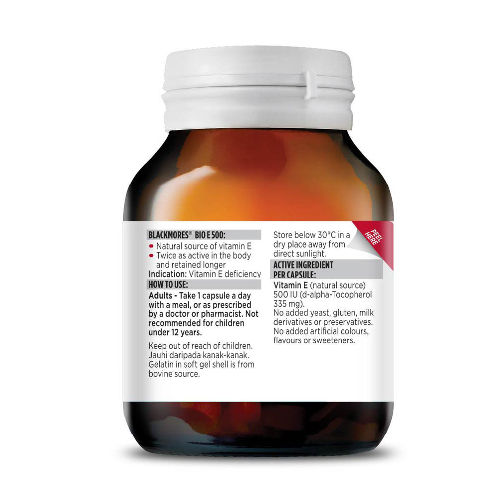 Blackmores Bio E 500IU Cap 30s — Nature's Farm