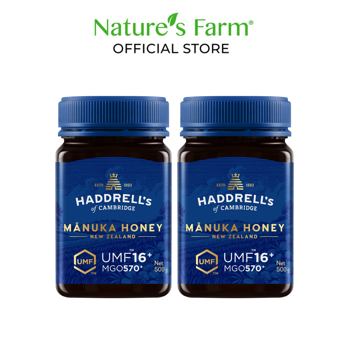 [Bundle of 2] Haddrell's of Cambridge Manuka Honey UMF® 16+ 500g — Nature's Farm