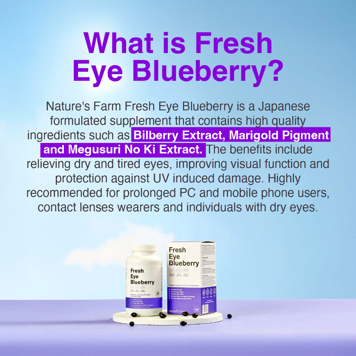 Nature's Farm Fresh Eye Blueberry 120s