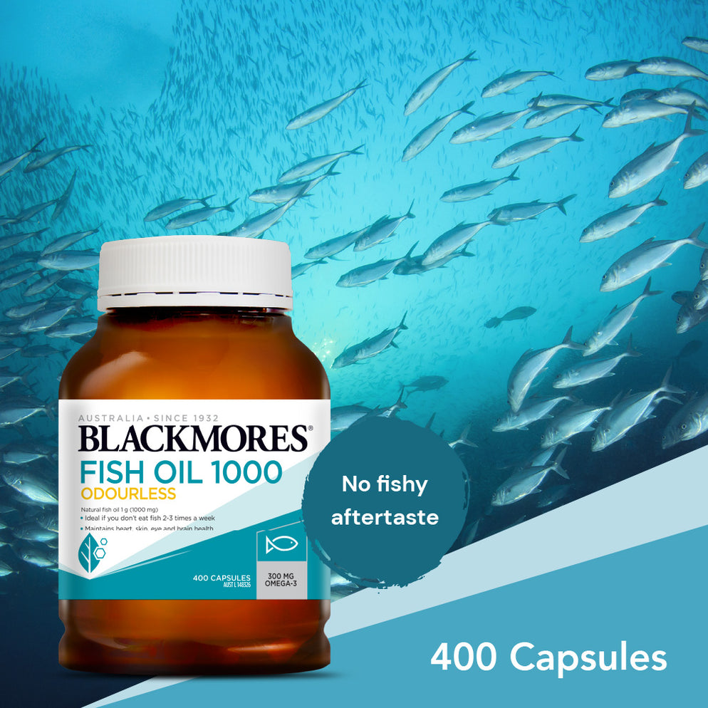 Blackmores Odourless Fish Oil 1000, 400s — Nature's Farm